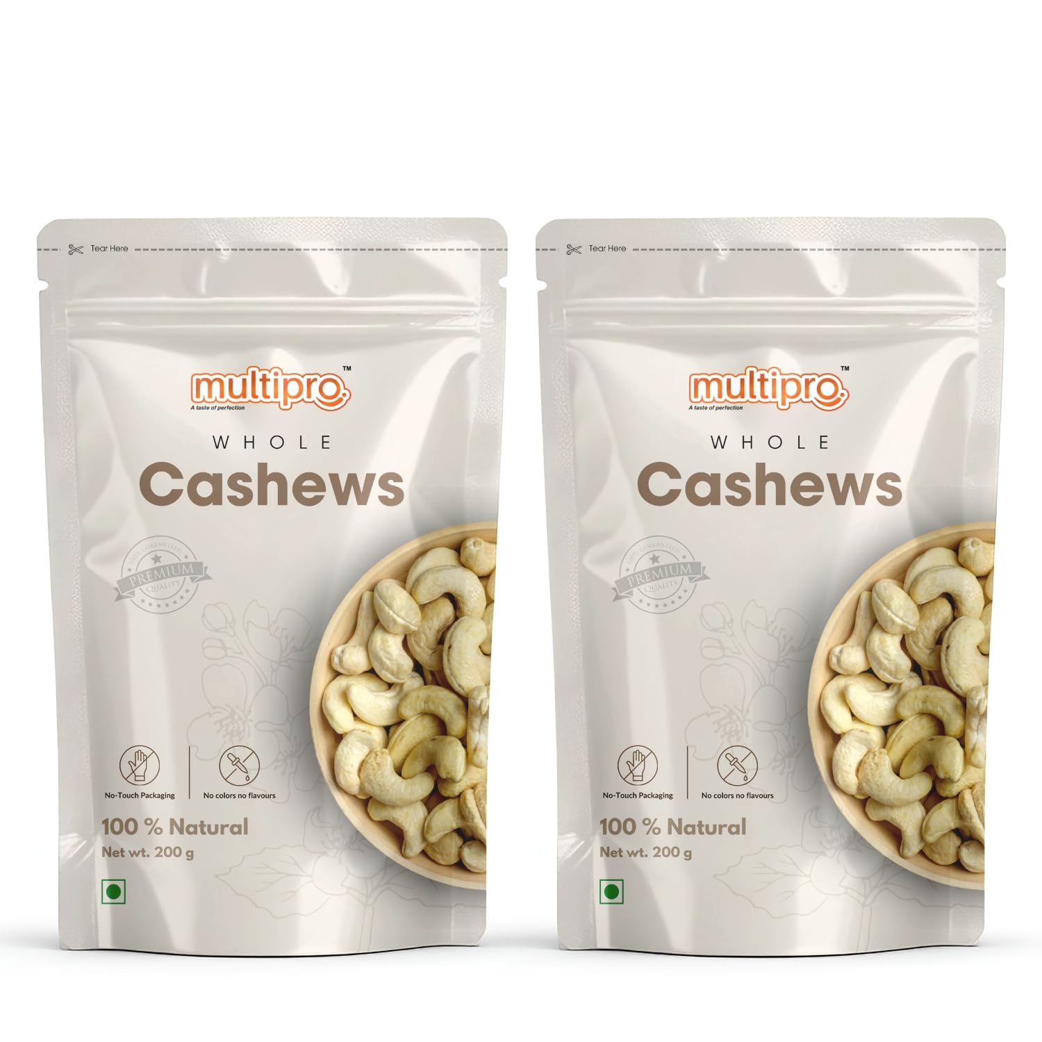 Multipro Whole Cashews cashewnut Premium Kaju Dry Fruits, Whole Crunch ...